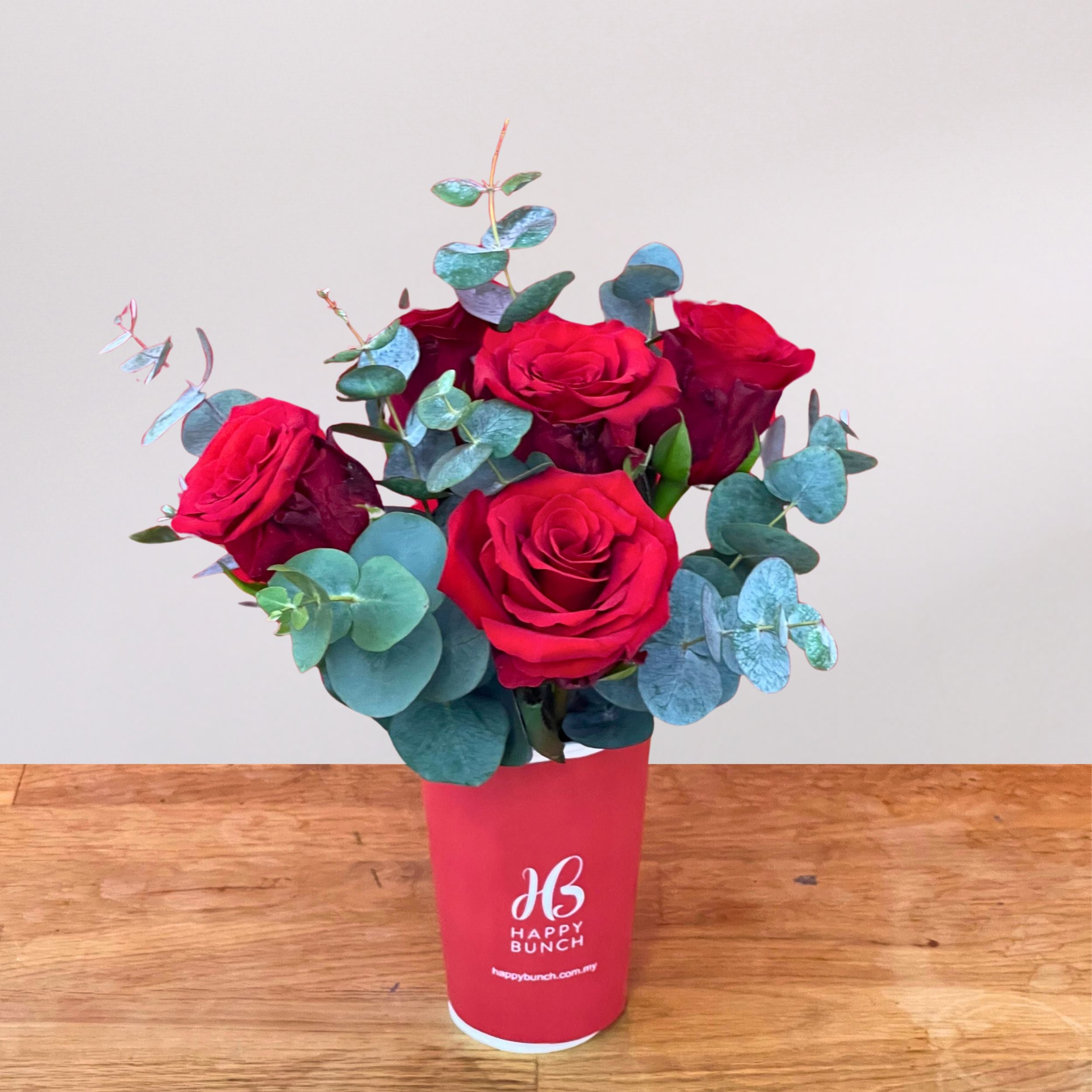 Purple & White Roses Bouquet | Happy Bunch Malaysia