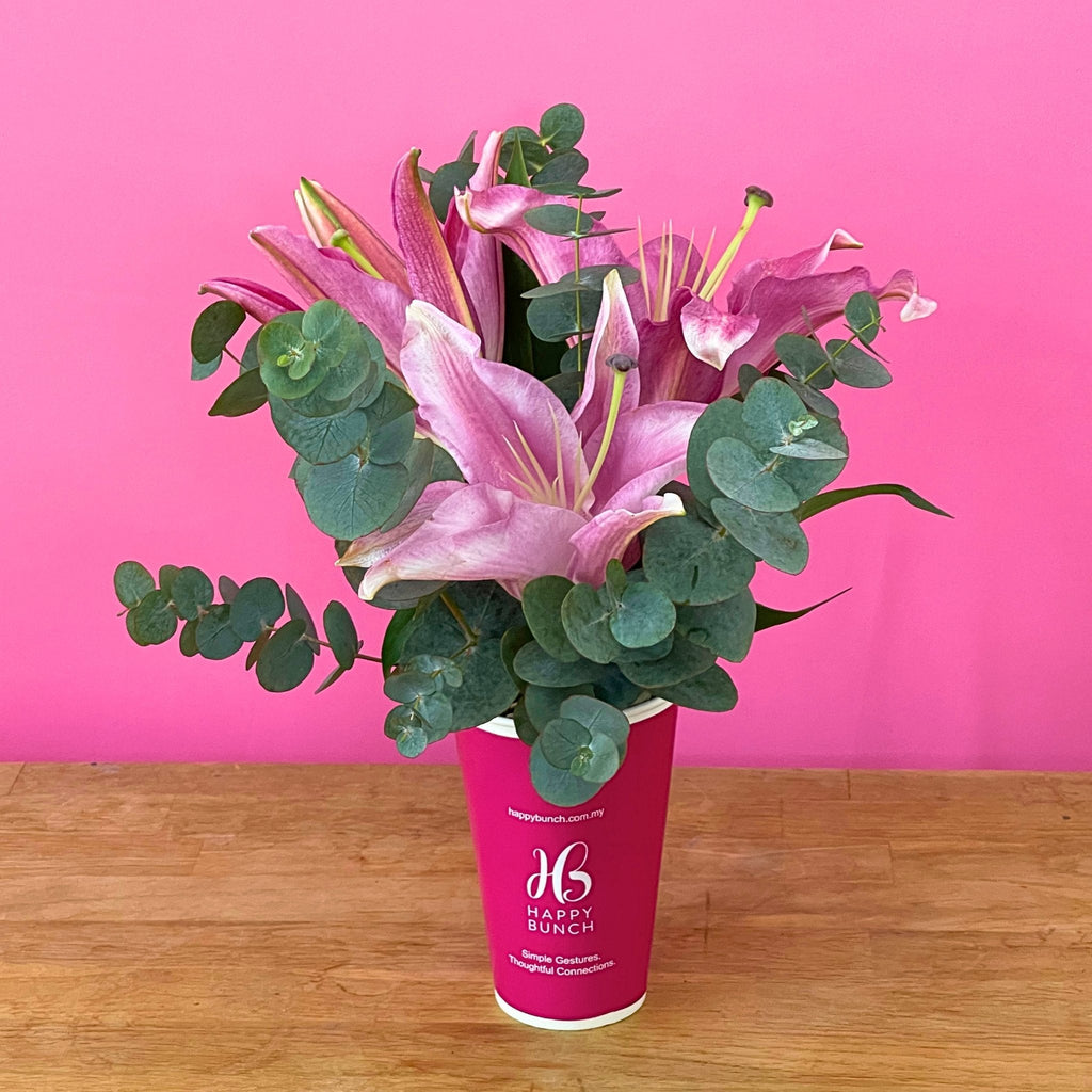 Robina Lily Table Top Arrangement - Happy Bunch Malaysia