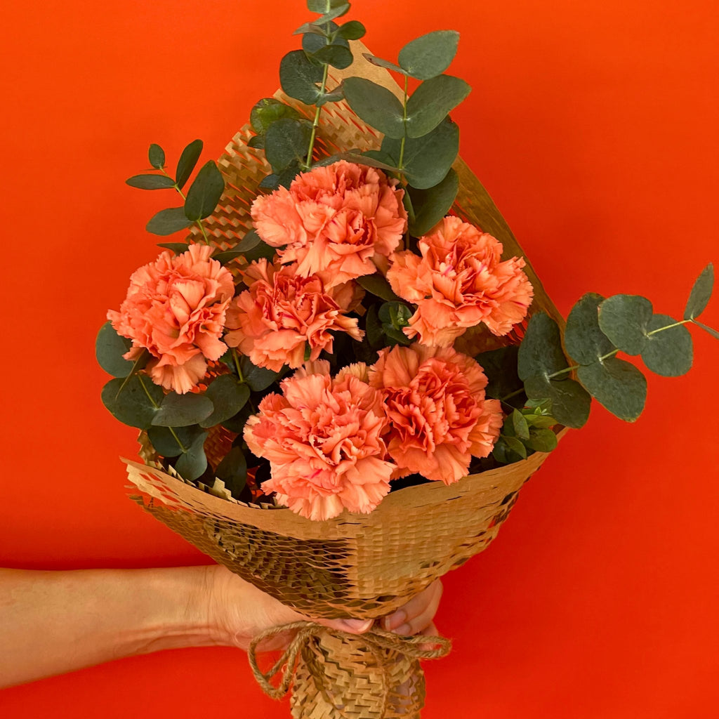 Orange Carnations Bouquet - Happy Bunch Malaysia